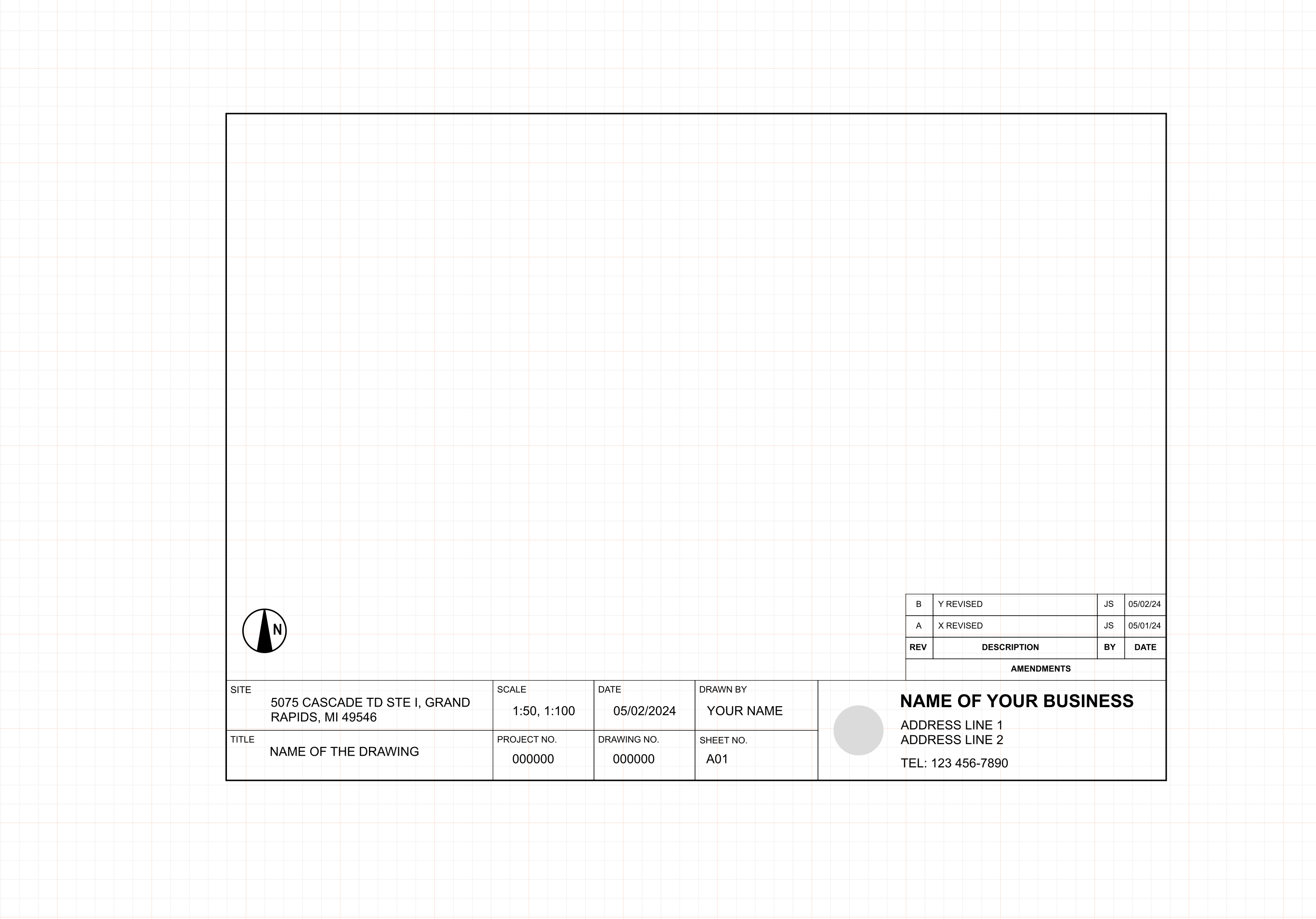 ARCH C Title Block Template 18x24 - Free CAD template downloads!